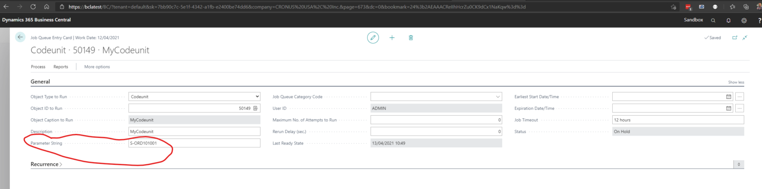 Working with job queue parameter strings in Business Central - D365 ...